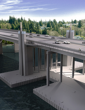 Elevated Floating Bridge on Washington State Route 520 | Adaptation ...