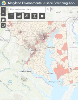 Maryland Environmental Justice Screen Tool (MD EJSCREEN) | Adaptation ...