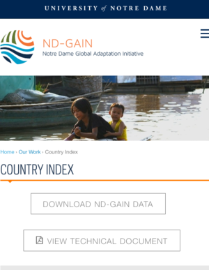 ND-GAIN Country Index | Adaptation Clearinghouse