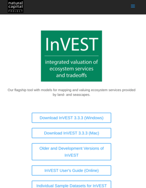 Natural Capital Project: InVEST - Integrated Valuation of Ecosystem ...