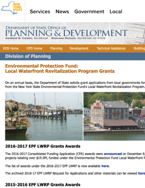 New York State Environmental Protection Fund – Local Waterfront ...