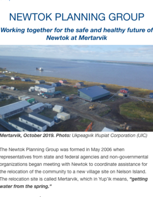 From Newtok to Mertarvik: A Native Alaskan Tribal Village Relocation ...