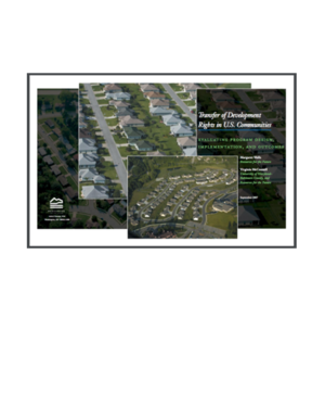 Transfer of Development Rights in U.S. Communities: Evaluating Program ...