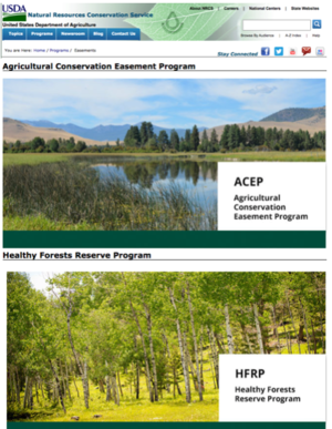 USDA NRCS Conservation Easement and Restoration Funding Programs ...