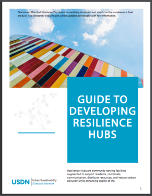 USDN Guide to Developing Resilience Hubs | Adaptation Clearinghouse