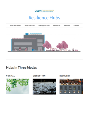 Urban Sustainability Directors Network (USDN) Resilience Hubs ...